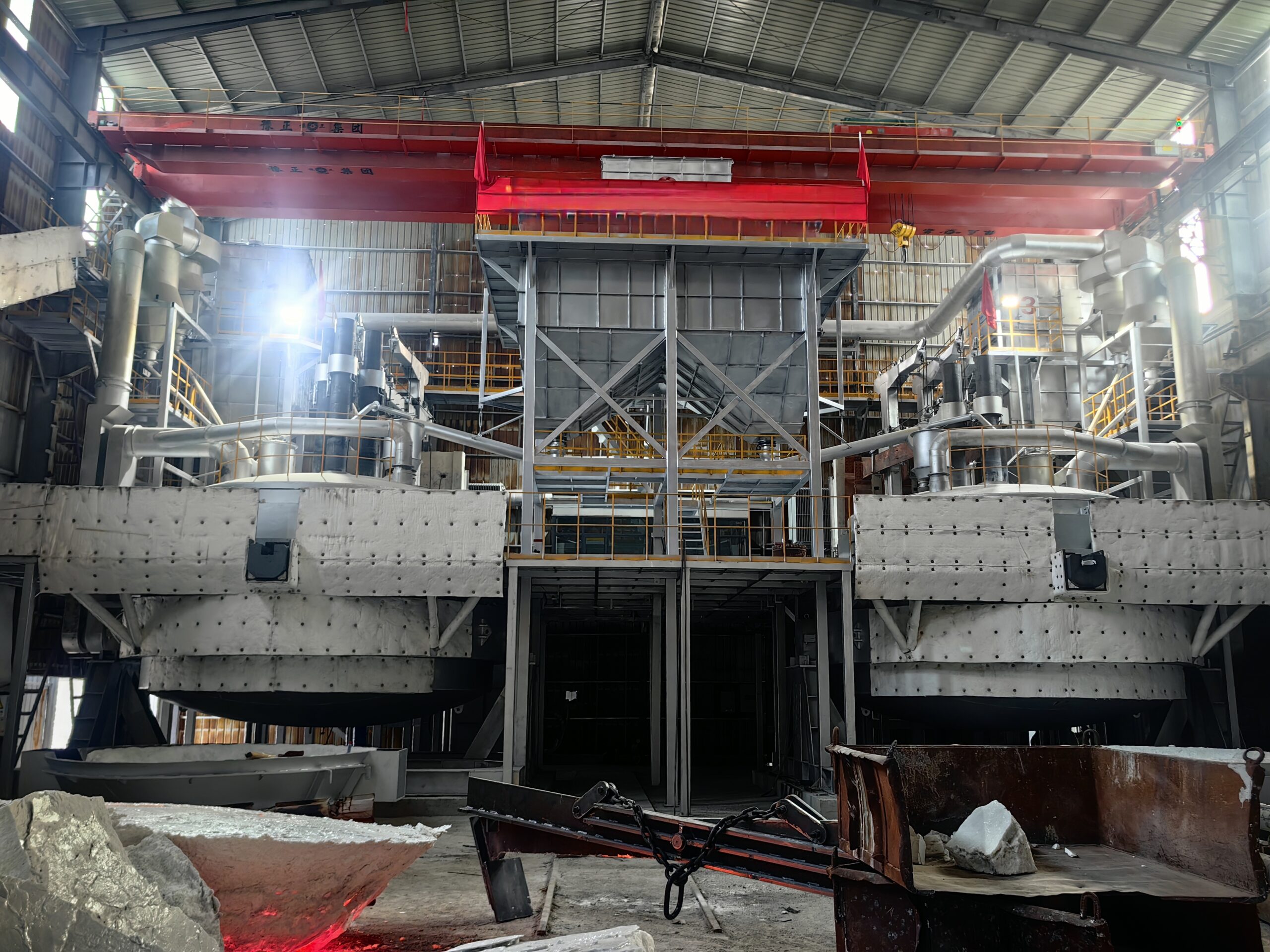 NEW BUILT WFA WHITE FUSED ALUMINA ELECTRIC FURNACE AUTOMATIC FURNACE ...